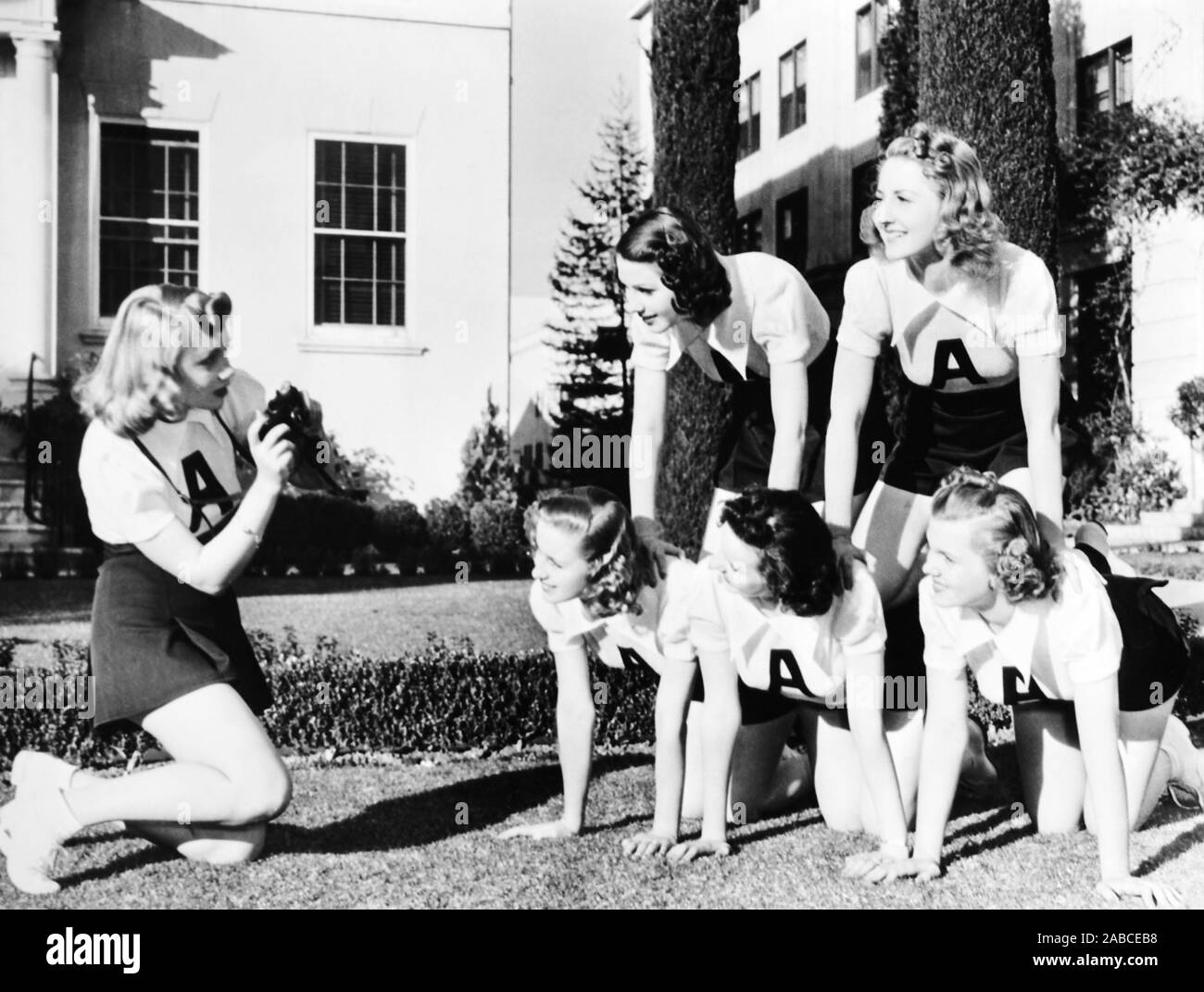 COLLEGE SWING, Laurie Lane photographing bottom from left: Marion ...