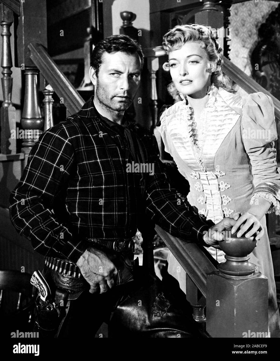 CRIPPLE CREEK, from left, George Montgomery, Karin Booth, 1952 Stock ...