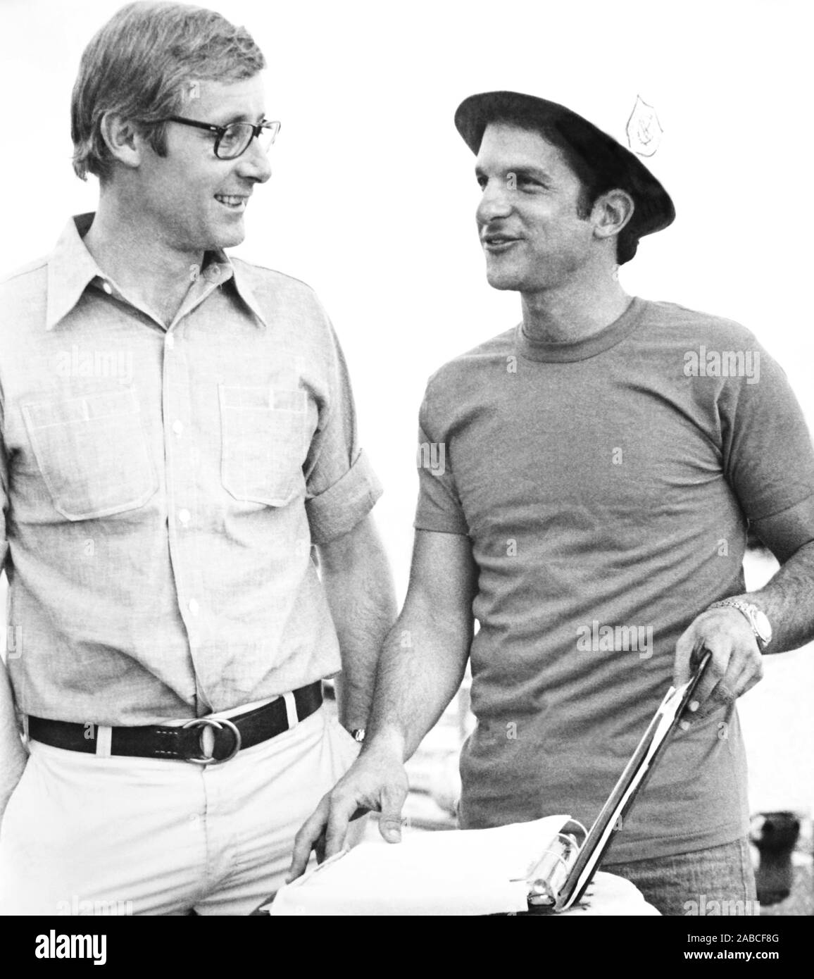 THE DEEP, from left: screenwriter/novelist Nathaniel Benchley, producer ...