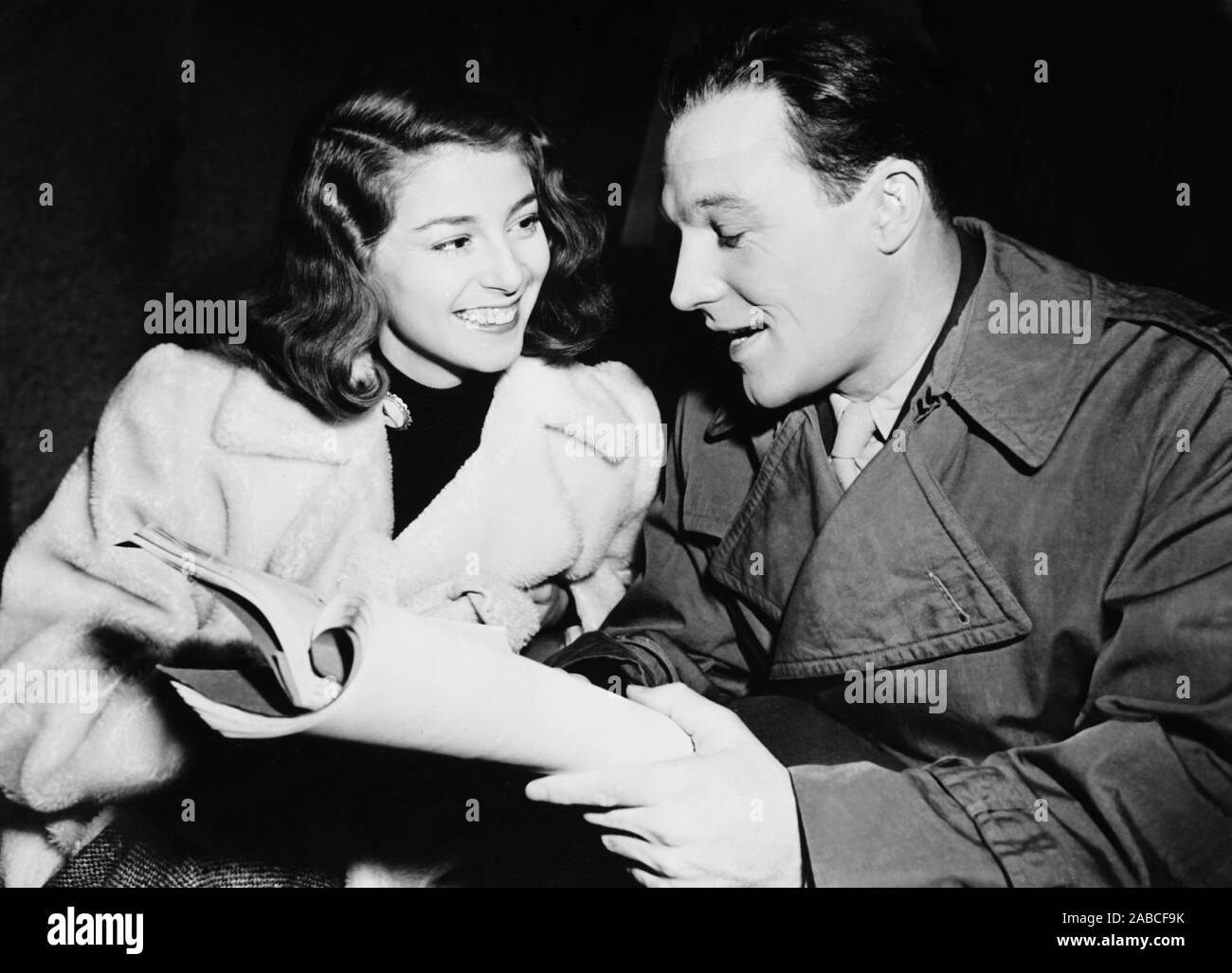 THE DEVIL MAKES THREE, from left: Pier Angeli, Gene Kelly on set, 1952 ...