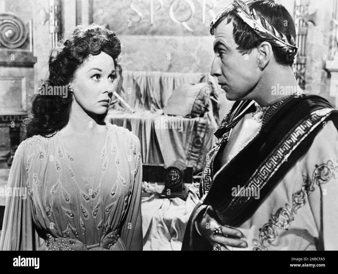 DEMETRIUS AND THE GLADIATORS, from left, Susan Hayward, Jay Robinson, 1954, TM and copyright ...