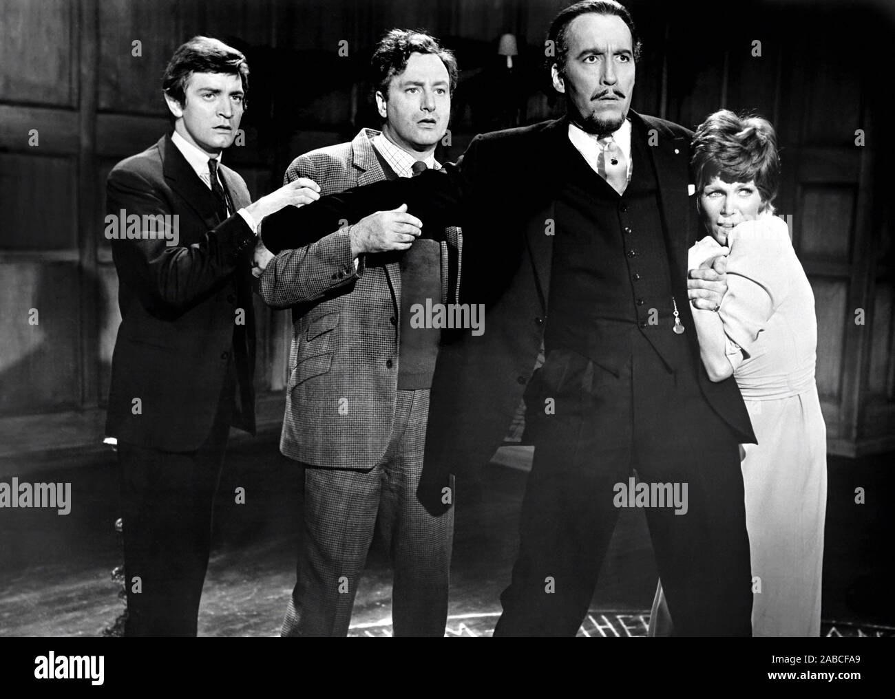 THE DEVIL'S BRIDE, (aka THE DEVIL RIDES OUT), from left, Patrick Mower ...