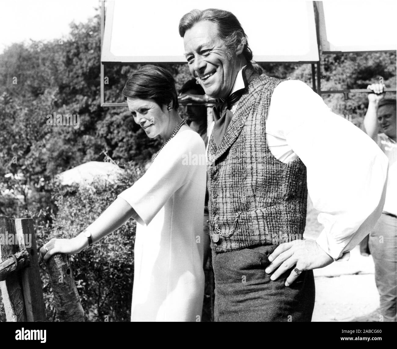 DOCTOR DOLITTLE, Rex Harrison, being visited on location at Castle ...