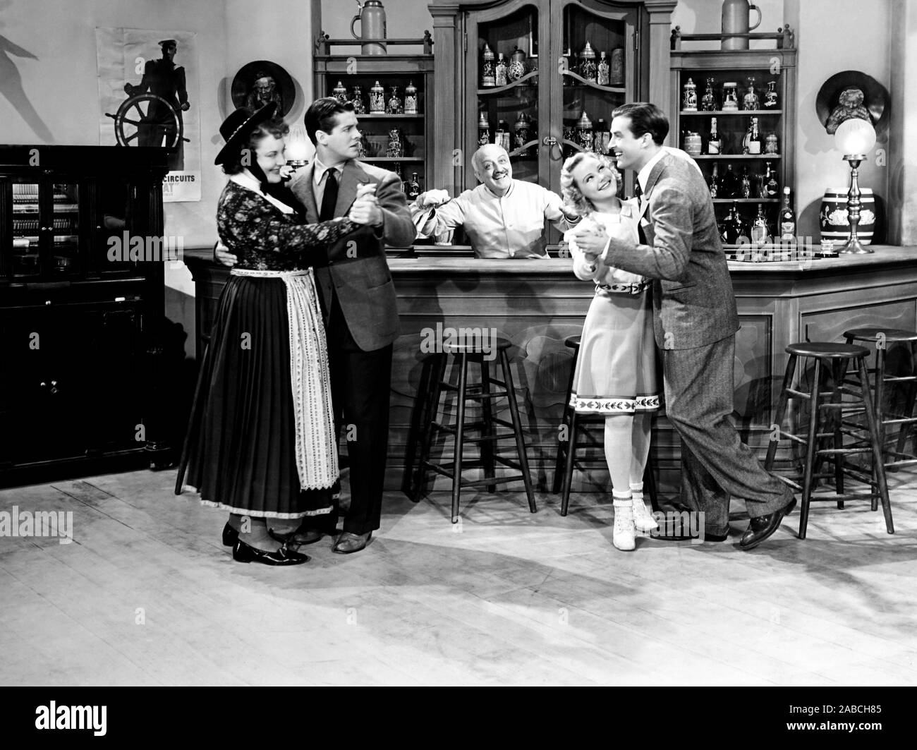 EVERYTHING HAPPENS AT NIGHT, from left, Jody Gilbert, Robert Cummings ...