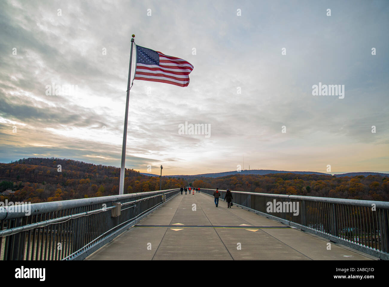 American flag in walkway Stock Photo - Alamy