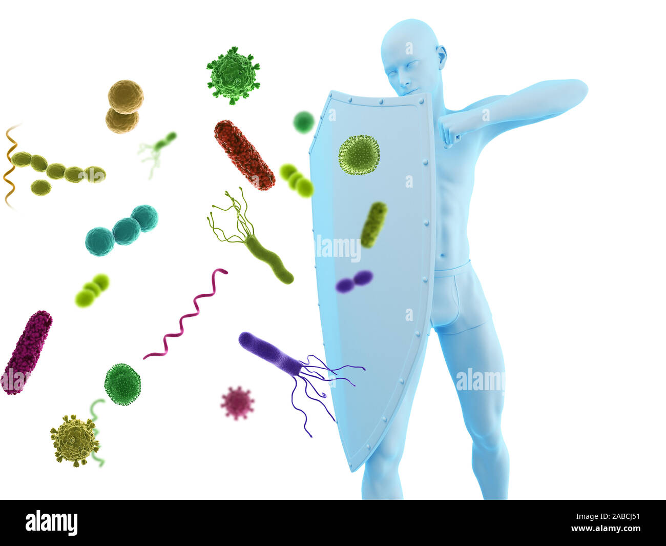 3d rendered conceptual immune defense illustration Stock Photo - Alamy