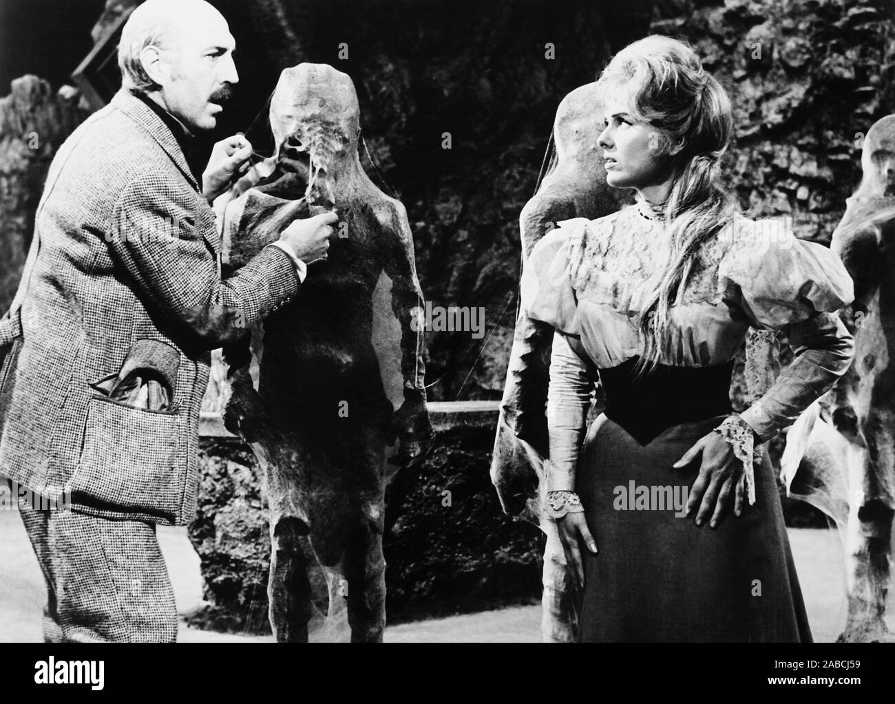 FIRST MEN IN THE MOON, from left: Lionel Jeffries, Martha Hyer, 1964 ...