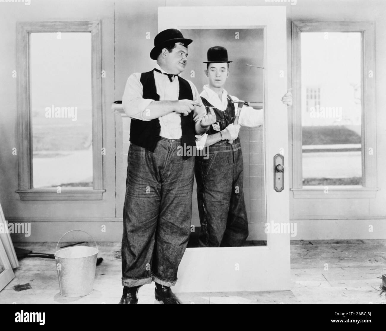 THE FINISHING TOUCH, from left: Oliver Hardy, Stan Laurel, 1928 Stock ...