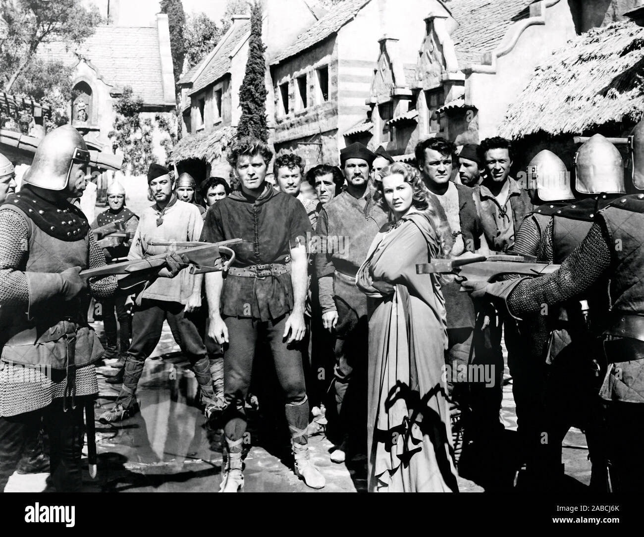 THE FLAME AND THE ARROW, from left, center, Burt Lancaster, Virginia Mayo, 1950 Stock Photo - Alamy