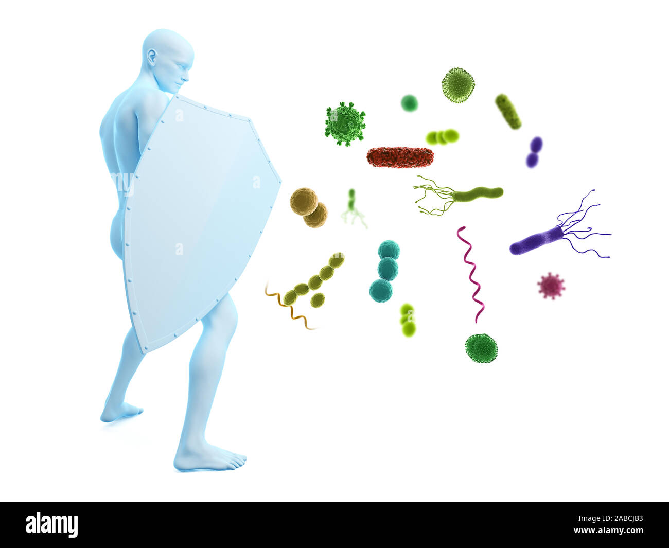 3d rendered conceptual immune defense illustration Stock Photo - Alamy
