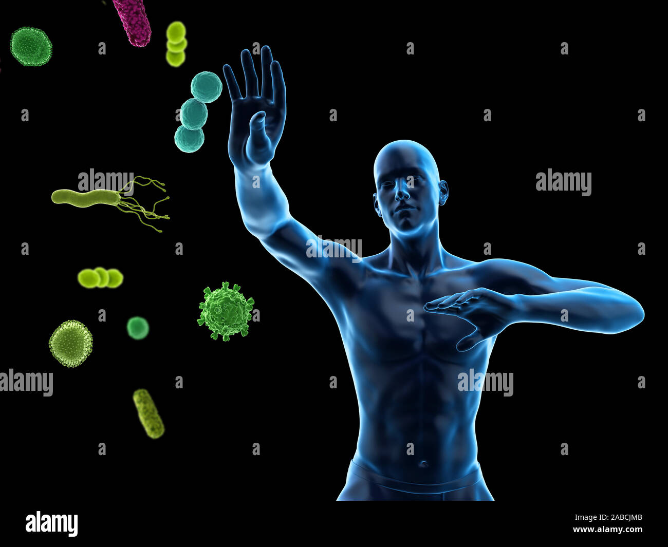 3d rendered conceptual immune defense illustration Stock Photo - Alamy