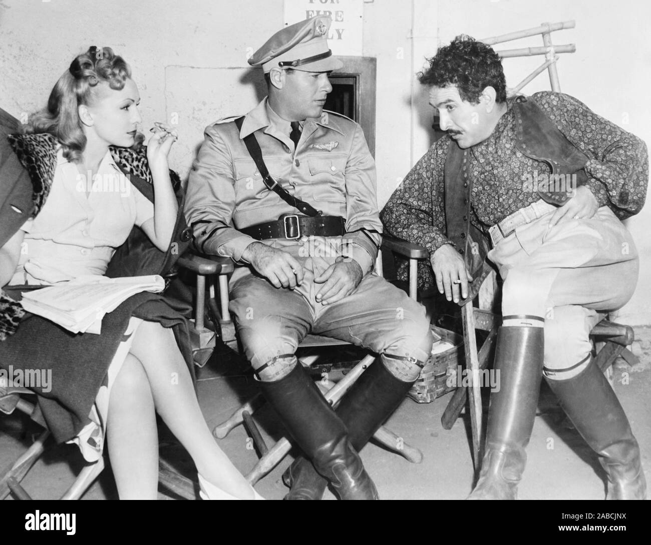 FORCED LANDING, from left: Eva Gabor, Richard Arlen, J. Carrol Naish on ...