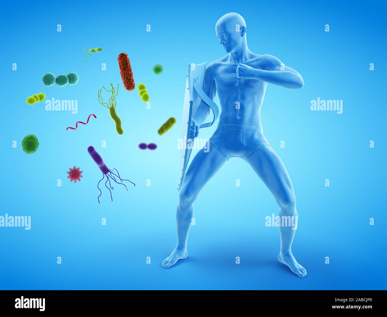3d rendered conceptual immune defense illustration Stock Photo - Alamy