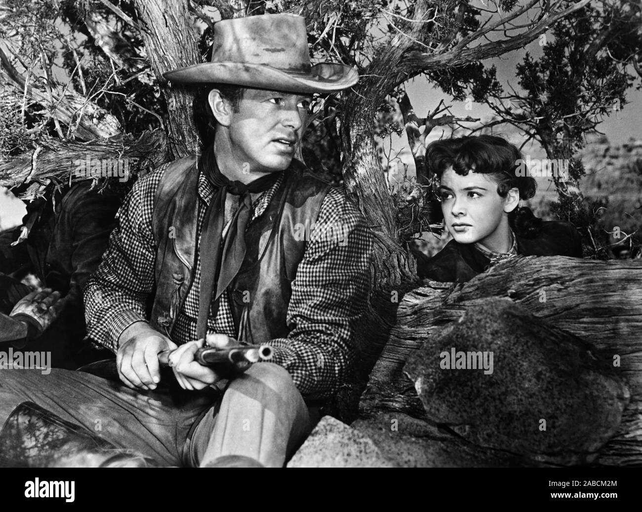 FLAMING FEATHER, from left: Sterling Hayden, Barbara Rush, 1952 Stock ...
