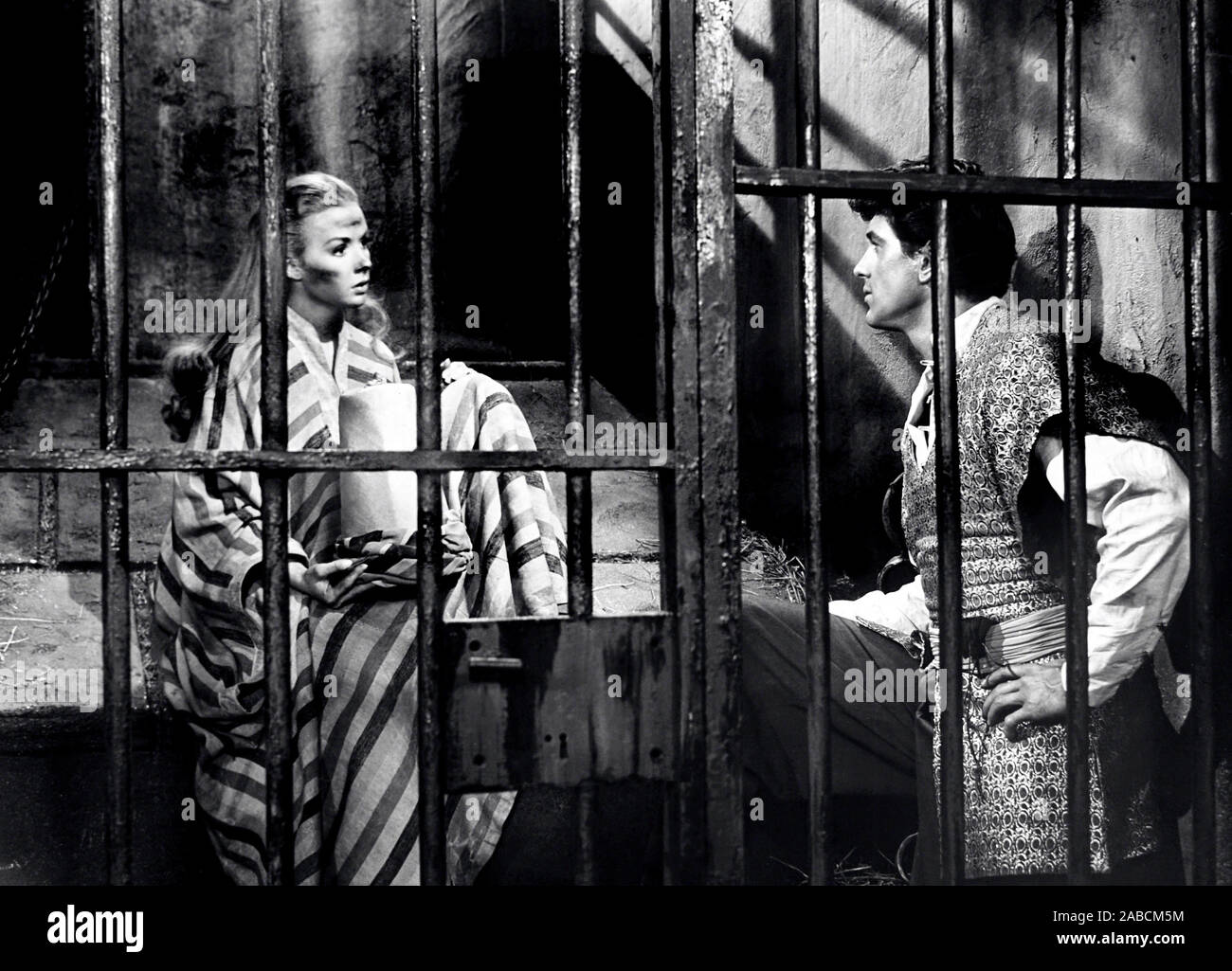 THE GOLDEN BLADE, from left, Piper Laurie, Rock Hudson, 1953 Stock ...