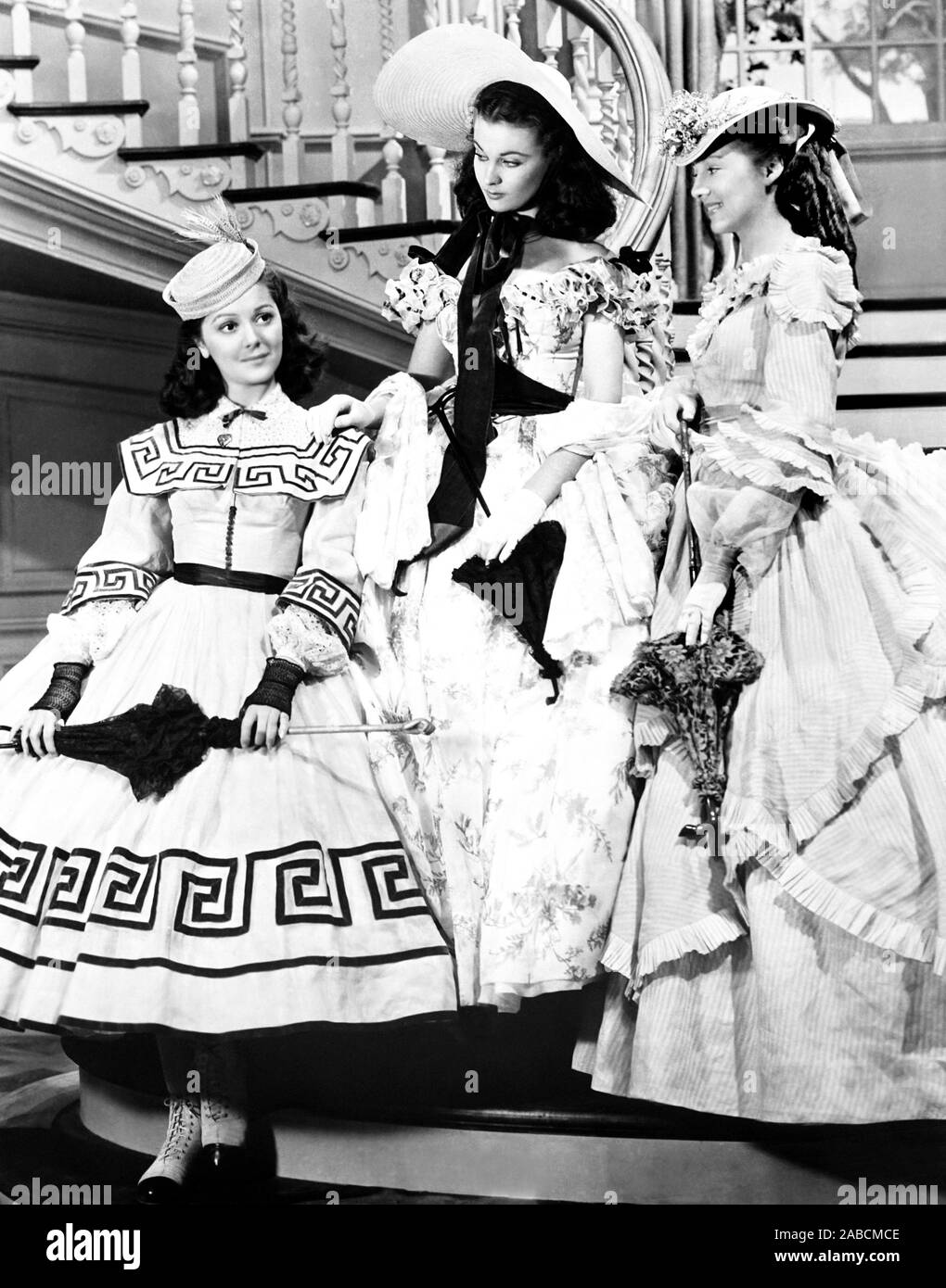 GONE WITH THE WIND, from left, Ann Rutherford, Vivien Leigh, Evelyn Keyes, 1939 Stock Photo - Alamy