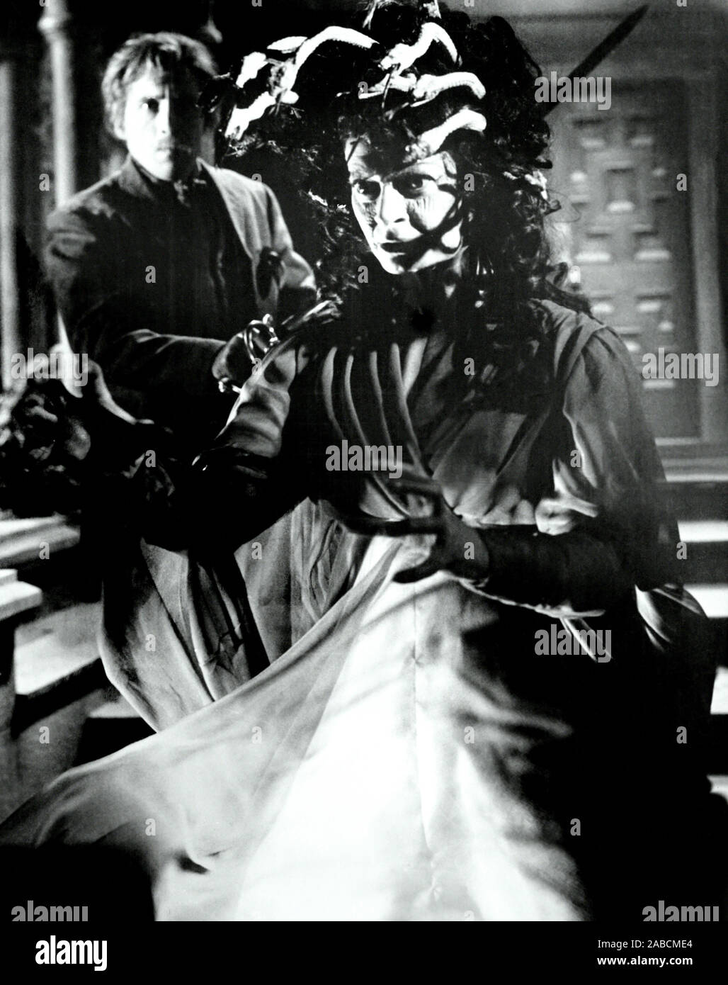 THE GORGON, from left, Christopher Lee, Prudence Hyman, 1964 Stock ...