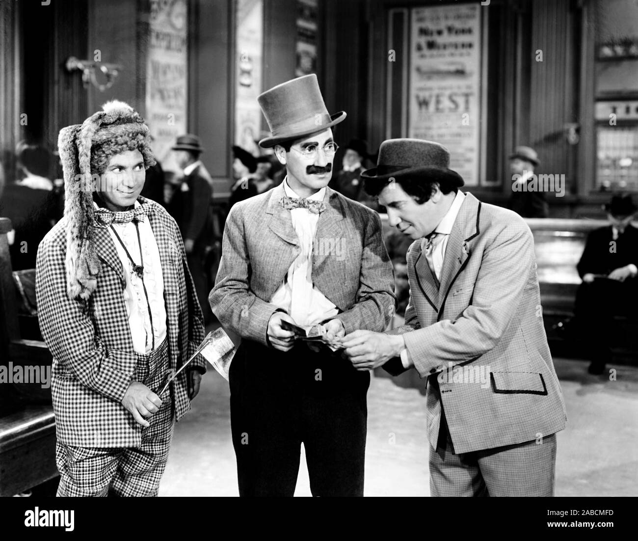 GO WEST, from left, Harpo Marx, Groucho Marx, Chico Marx, 1940 Stock ...