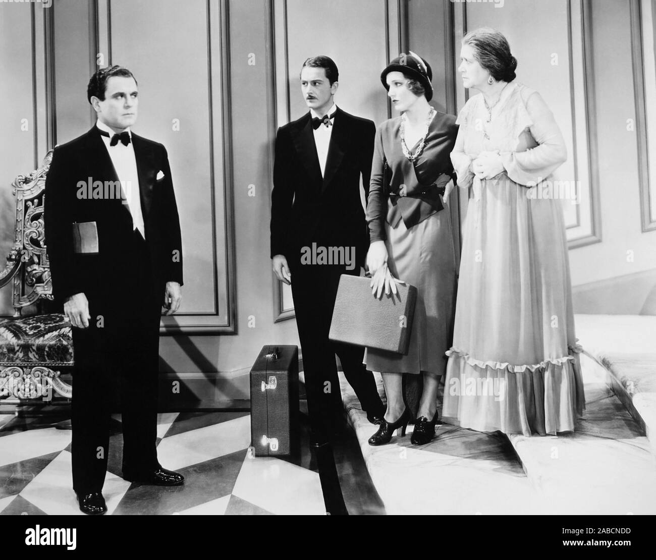 THE GUILTY GENERATION, from left: Leo Carrillo, Robert Young, Constance Cummings, Emma Dunn ...