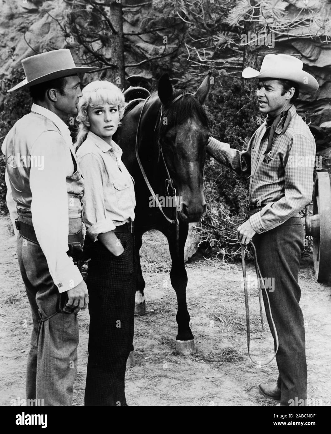 GUNPOINT, from left: Warren Stevens, Joan Staley, Audie Murphy, 1966 ...