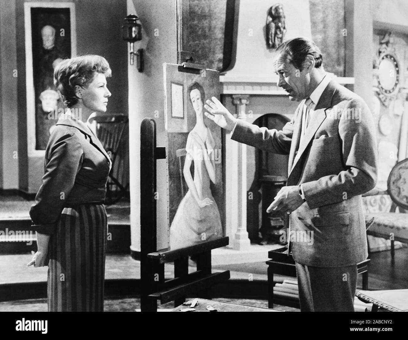 THE HAPPY THIEVES, from left: Rita Hayworth, Rex Harrison, 1961 Stock ...