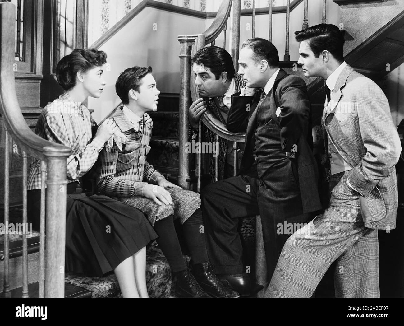 THE HAPPY TIME, from left: Marsha Hunt, Bobby Driscoll, Kurt Kasznar ...