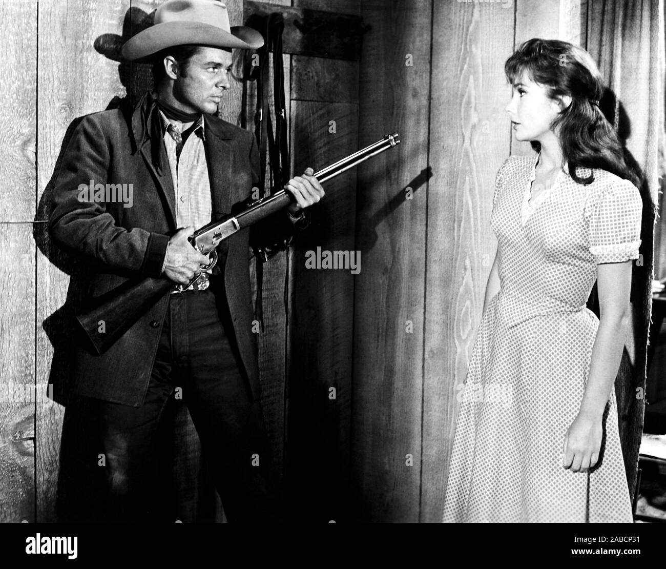 HELL BENT FOR LEATHER, from left, Audie Murphy, Felicia Farr, 1960 ...
