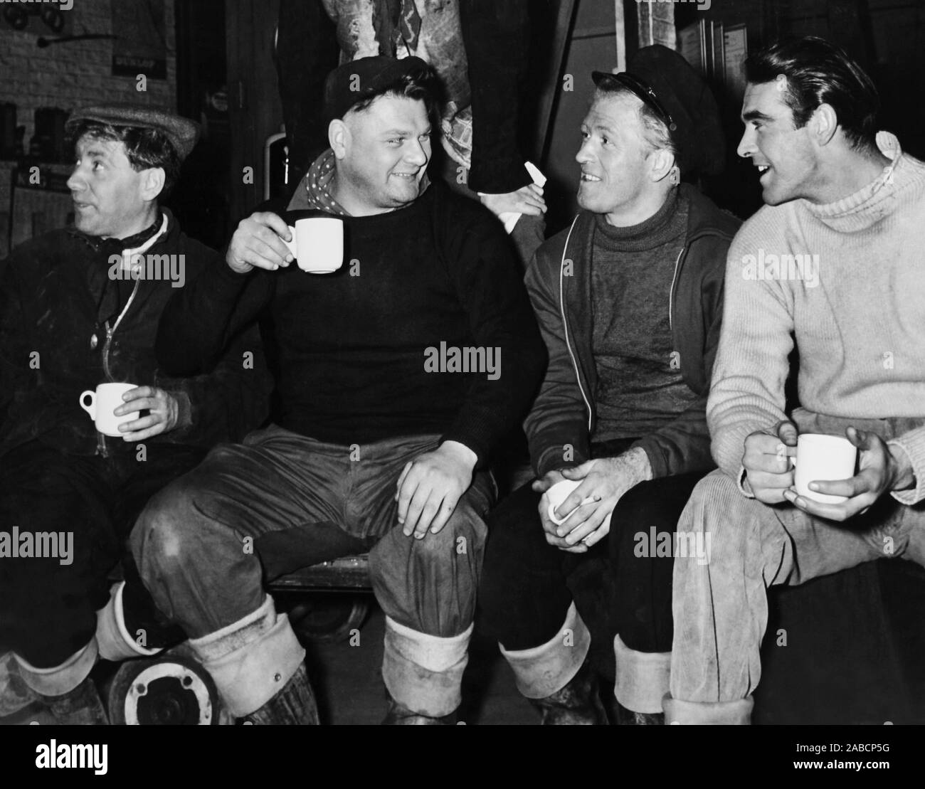 HELL DRIVERS, from left: Alfie Bass, George Murcell, Gordon Jackson ...