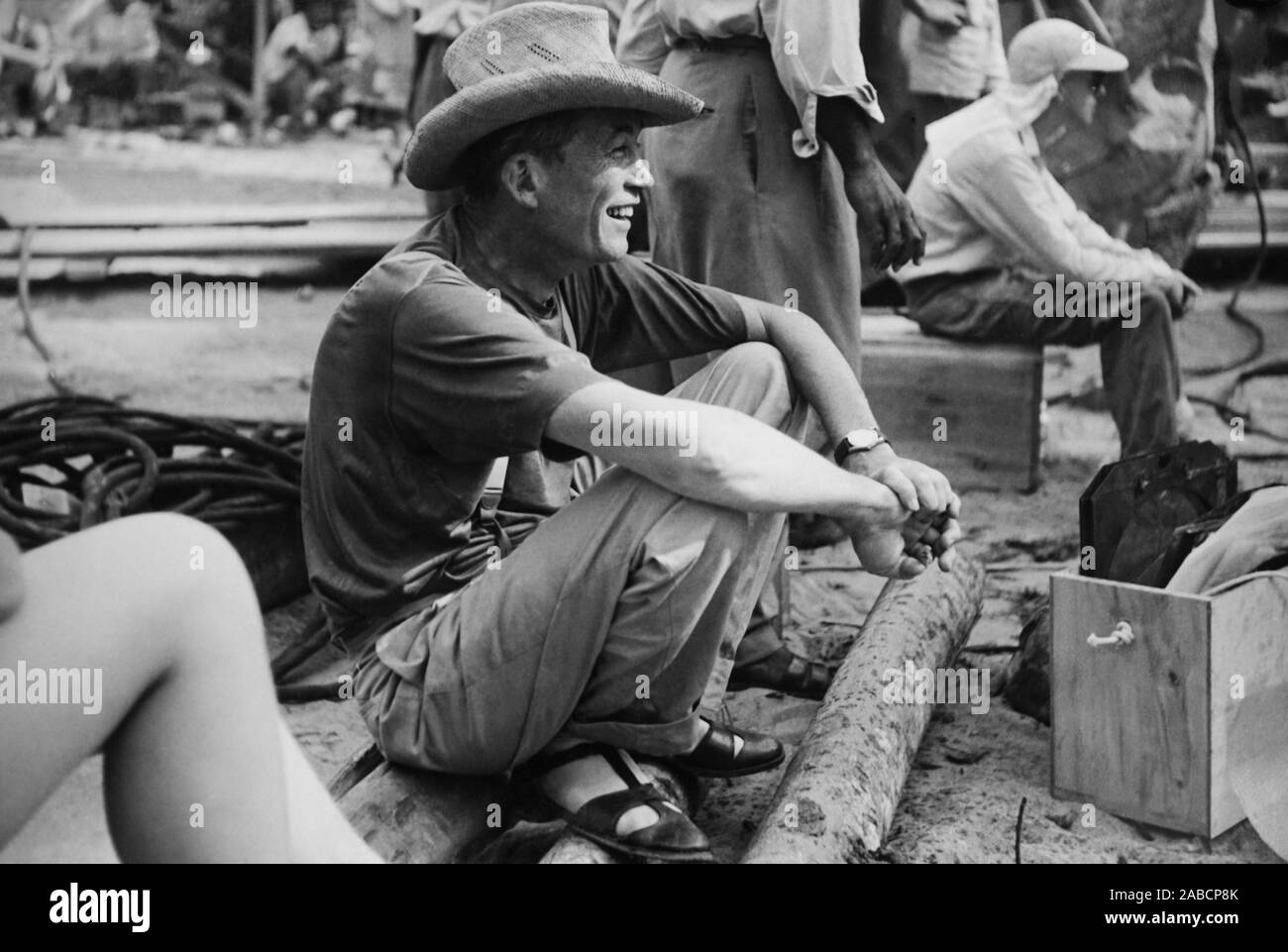 HEAVEN KNOWS MR. ALLISON, director John Huston on set, 1957, TM ...