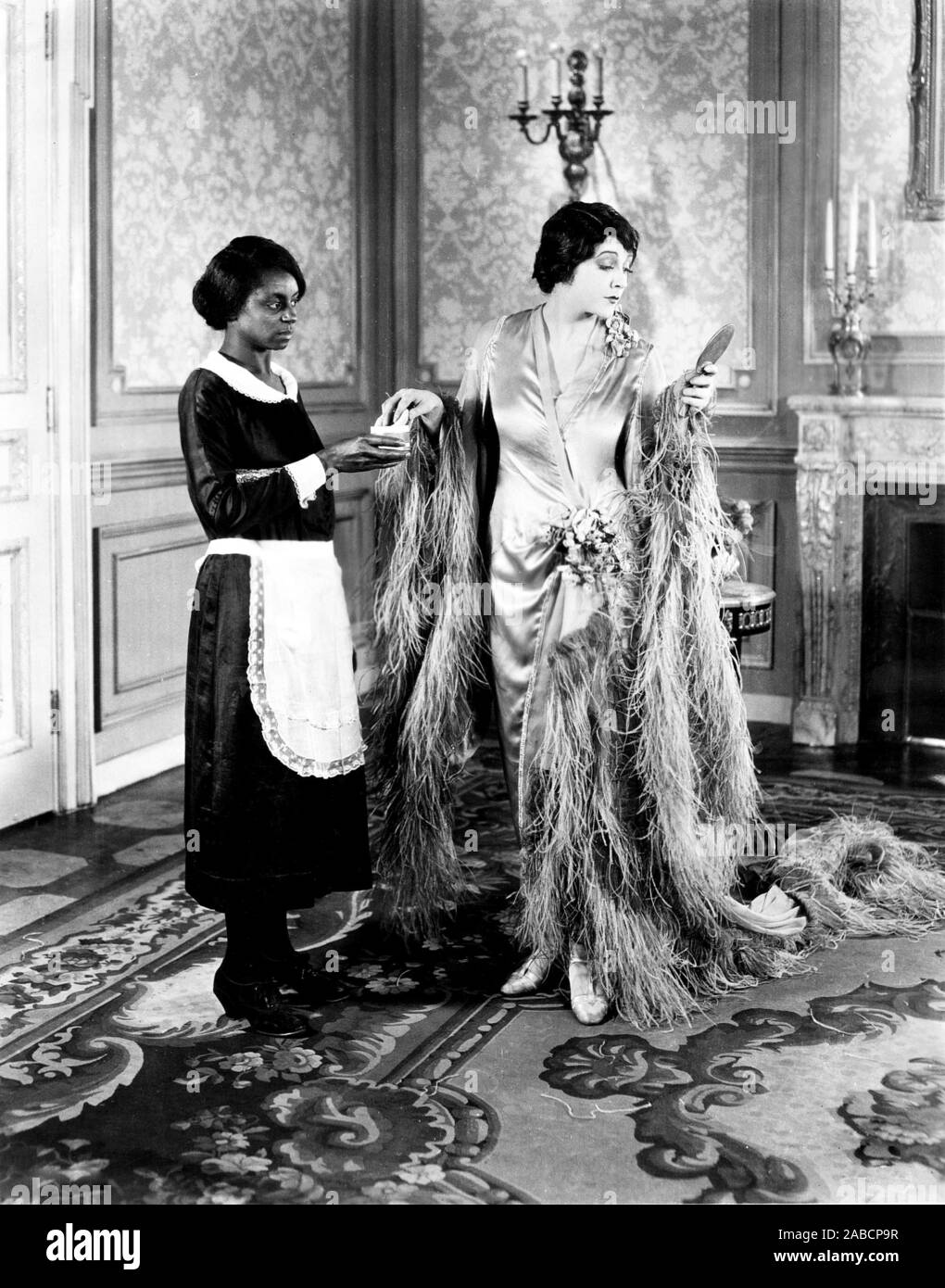 THE HEART OF A SIREN, Barbara La Marr, on-set with her maid, Eva, 1925 ...