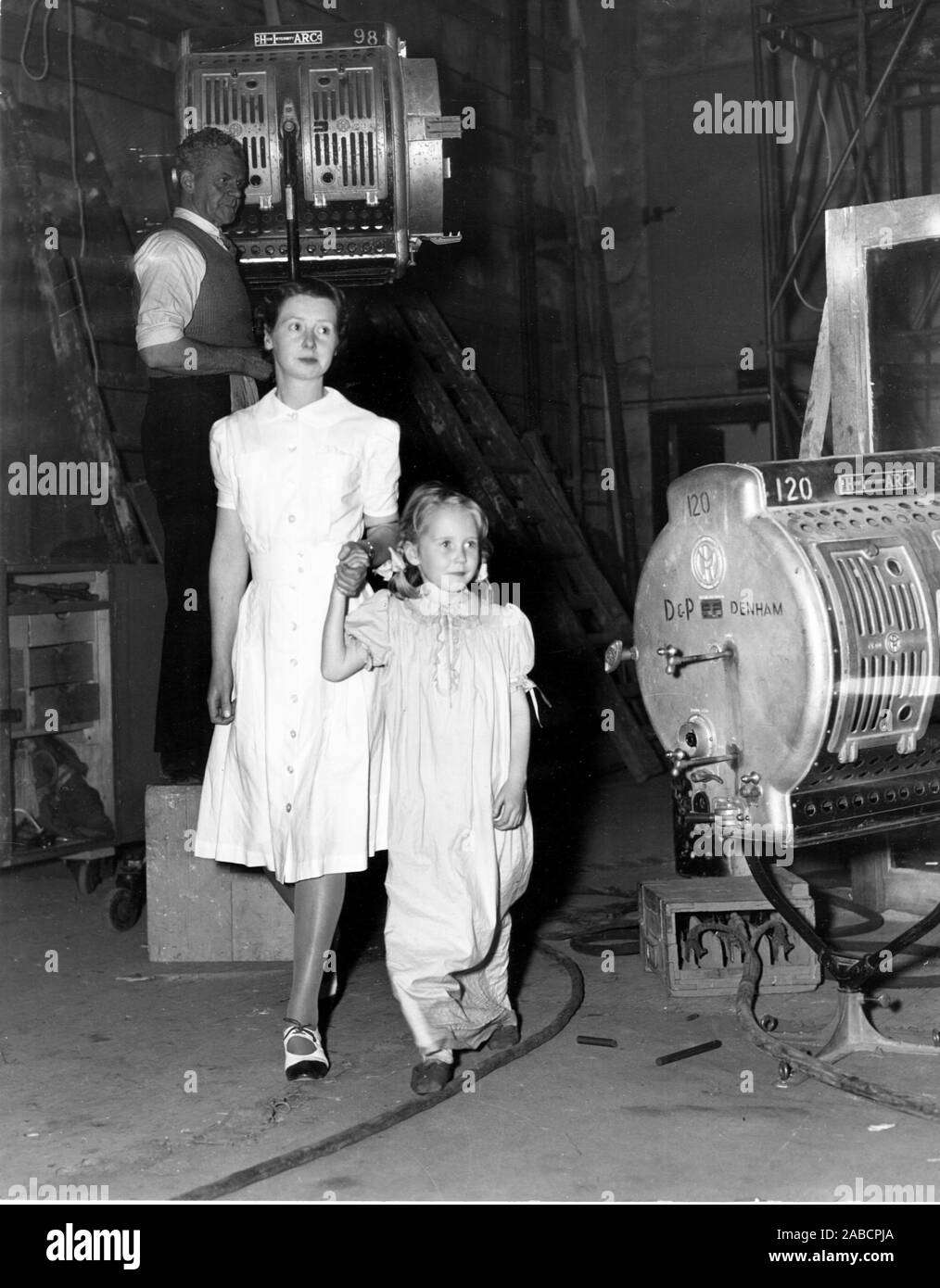 THE HISTORY OF MR. POLLY, Juliet Mills, on-set with her nanny, 1949 ...