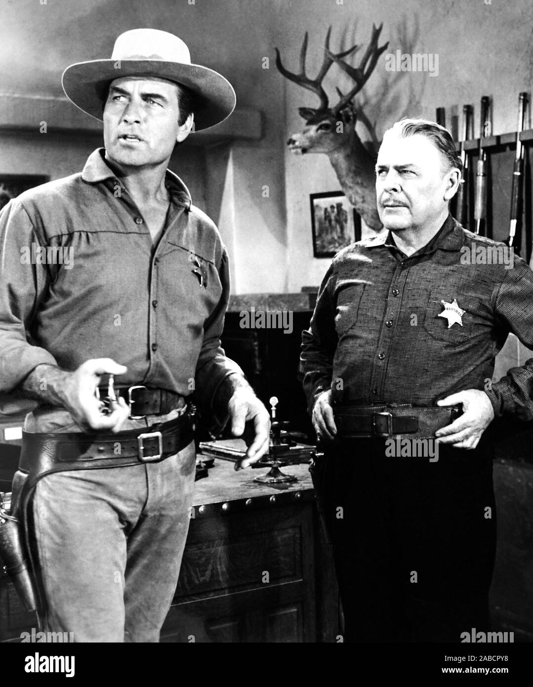 HOSTILE GUNS, from left, George Montgomery, Brian Donlevy, 1967 Stock ...
