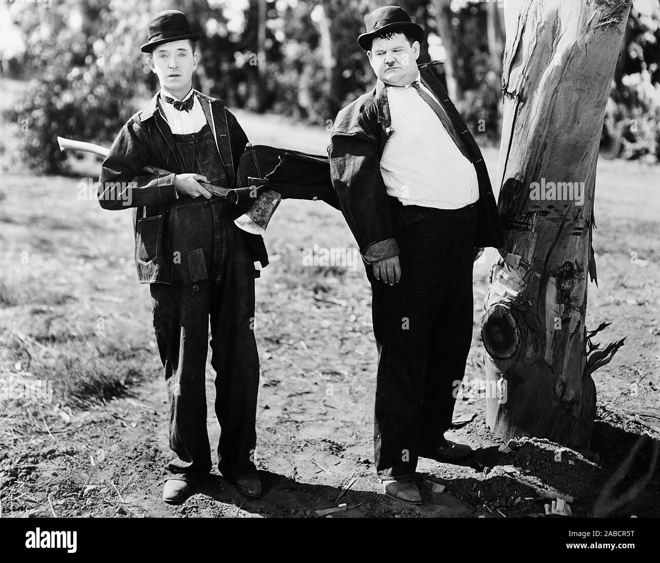 THE HOOSE-GOW, from left: Stan Laurel, Oliver Hardy, 1929 Stock Photo ...