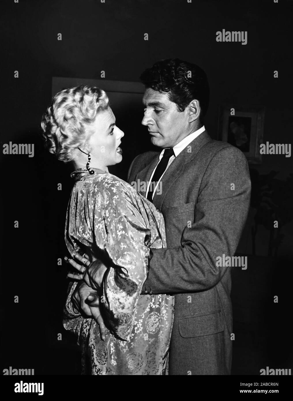 THE HOUSTON STORY, from left: Barbara Hale, Gene Barry, 1956 Stock ...