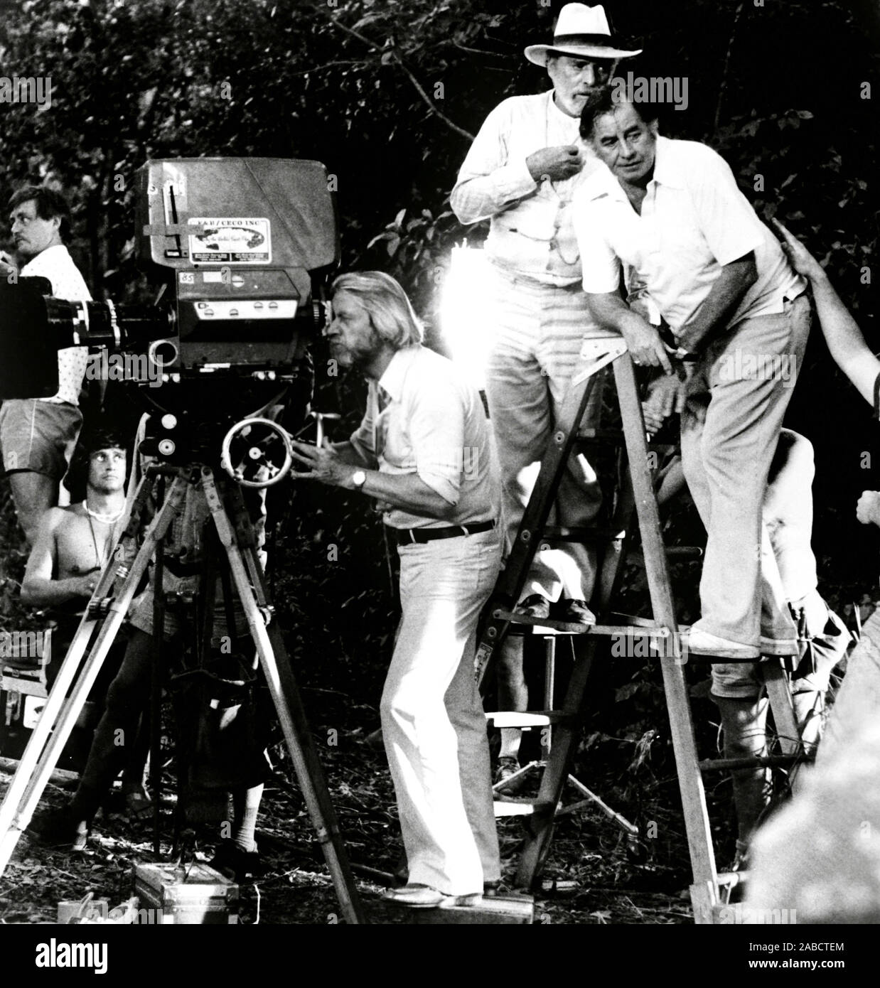 THE ISLAND OF DR. MOREAU, from left, cinematographer Gerry Fisher, Burt ...
