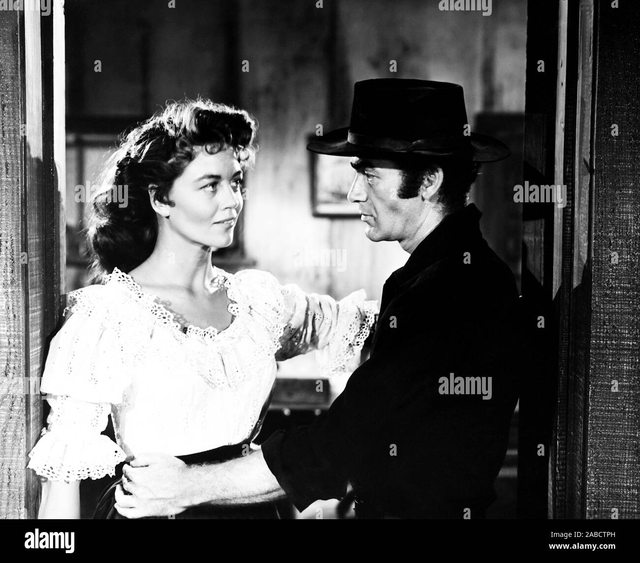 JACK SLADE, from left, Dorothy Malone, Mark Stevens, 1953 Stock Photo ...
