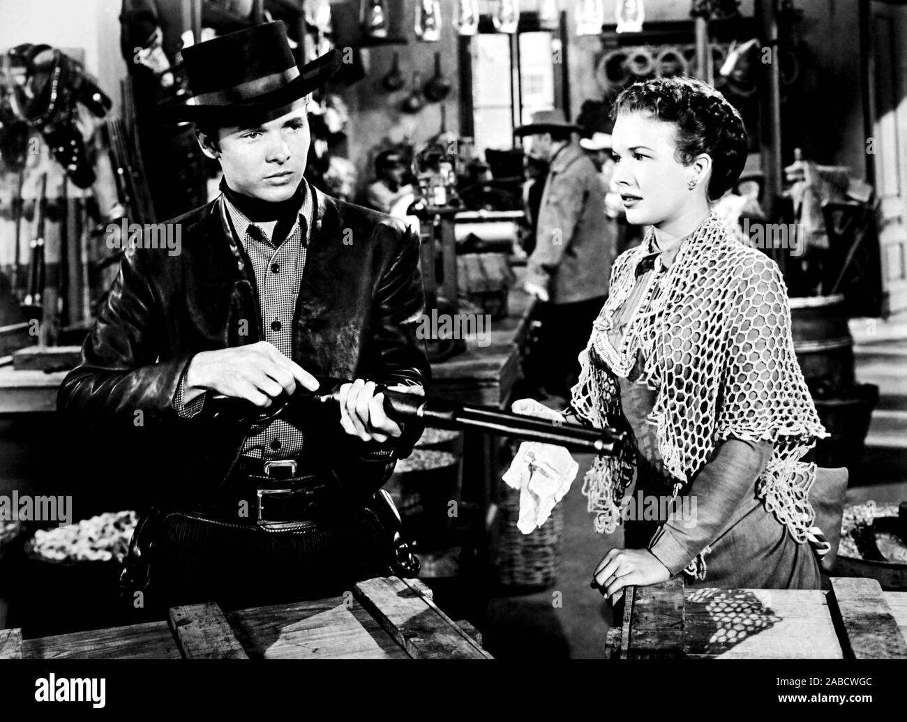 THE KID FROM TEXAS, from left, Audie Murphy, Gale Storm, 1950 Stock ...