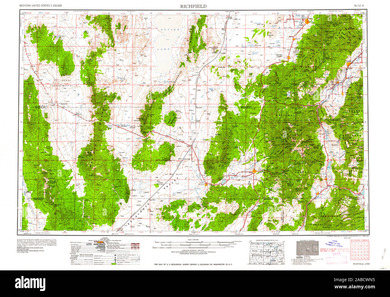 Map of richfield Cut Out Stock Images & Pictures - Alamy