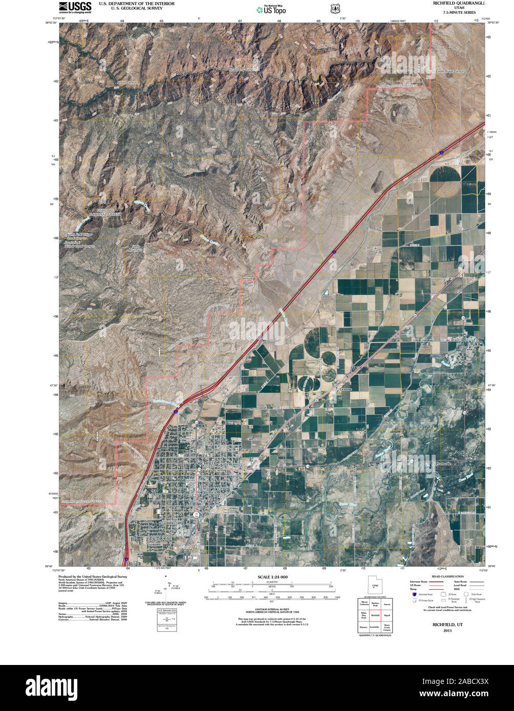 Map of richfield Cut Out Stock Images & Pictures - Alamy