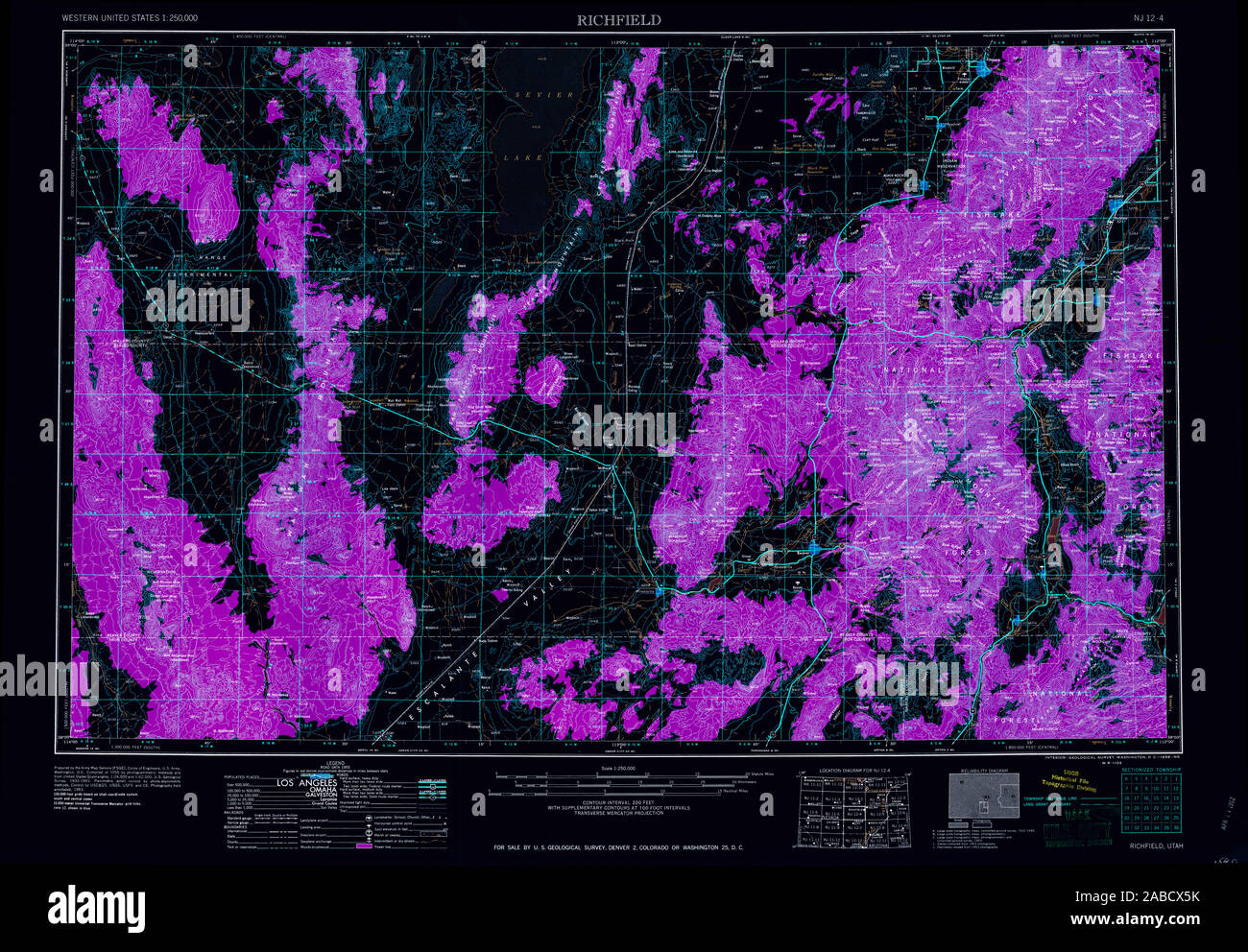 Richfield maps hi-res stock photography and images - Alamy
