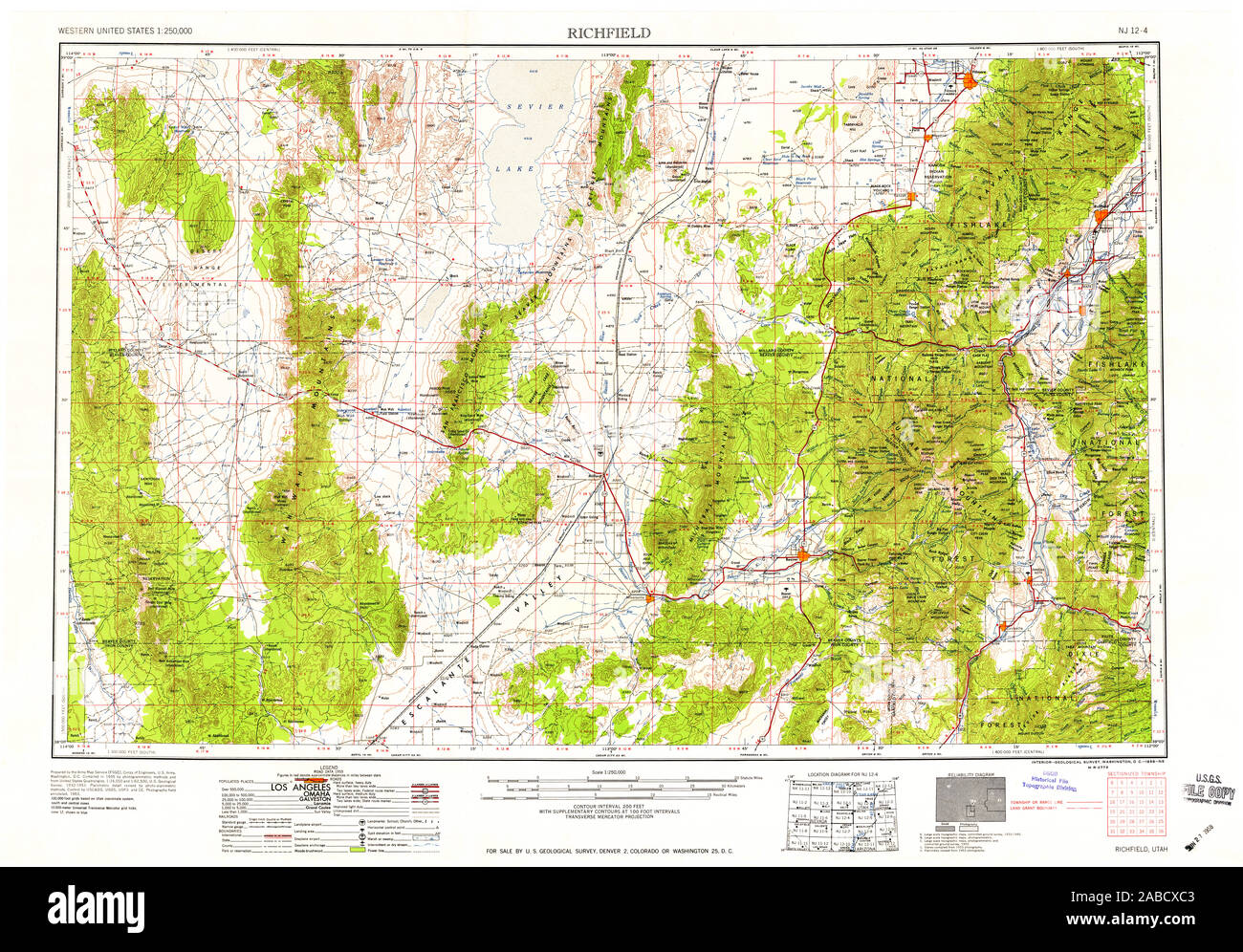 Map of richfield Cut Out Stock Images & Pictures - Alamy