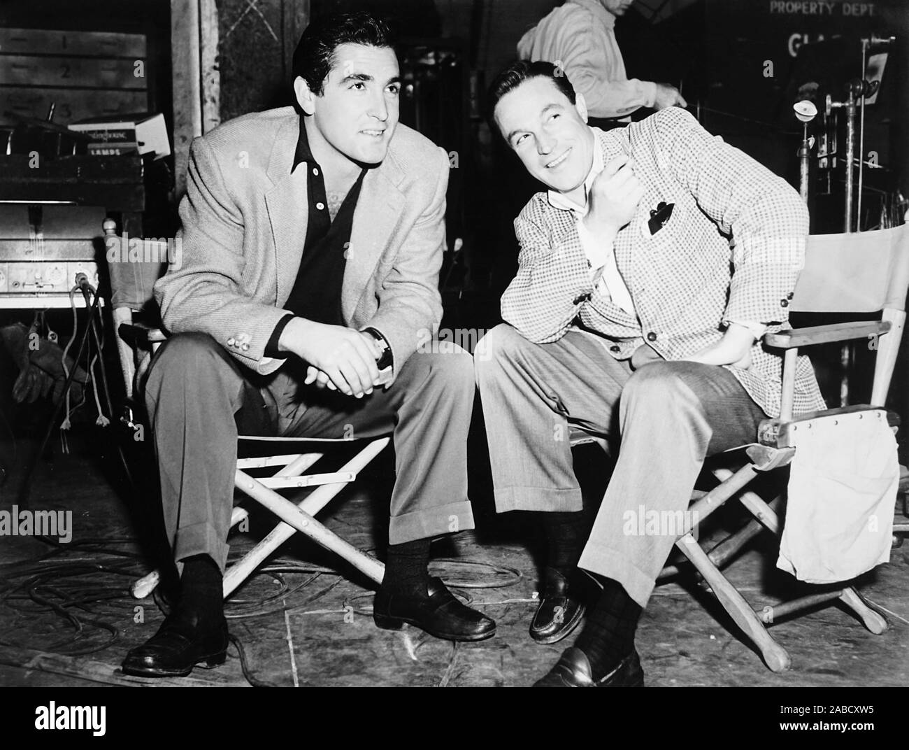 LES GIRLS, from left: Jacques Bergerac, Gene Kelly on set, 1957 Stock ...