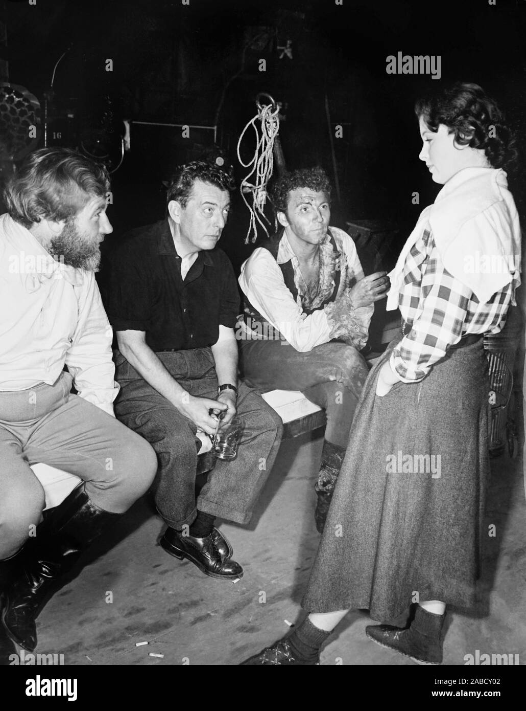 LES MISERABLES, from left: James Robertson Justice, director Lewis ...