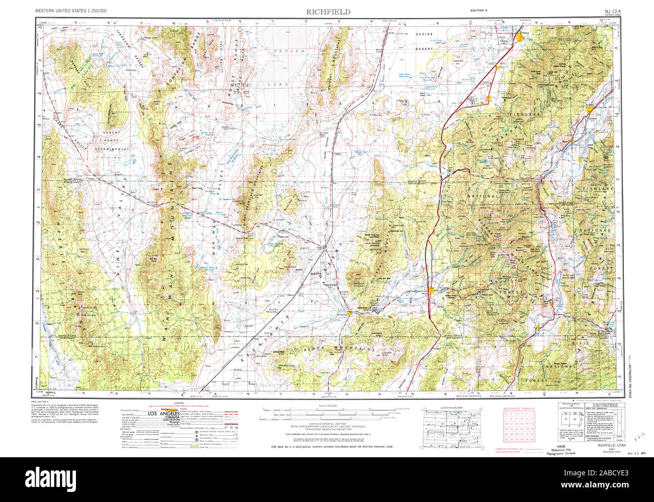 Map of richfield Cut Out Stock Images & Pictures - Alamy
