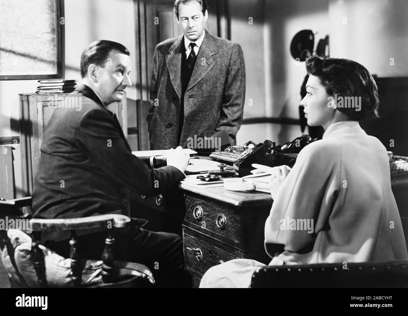 THE LONG DARK HALL, from left: Raymond Huntley, Rex Harrison, Lilli ...