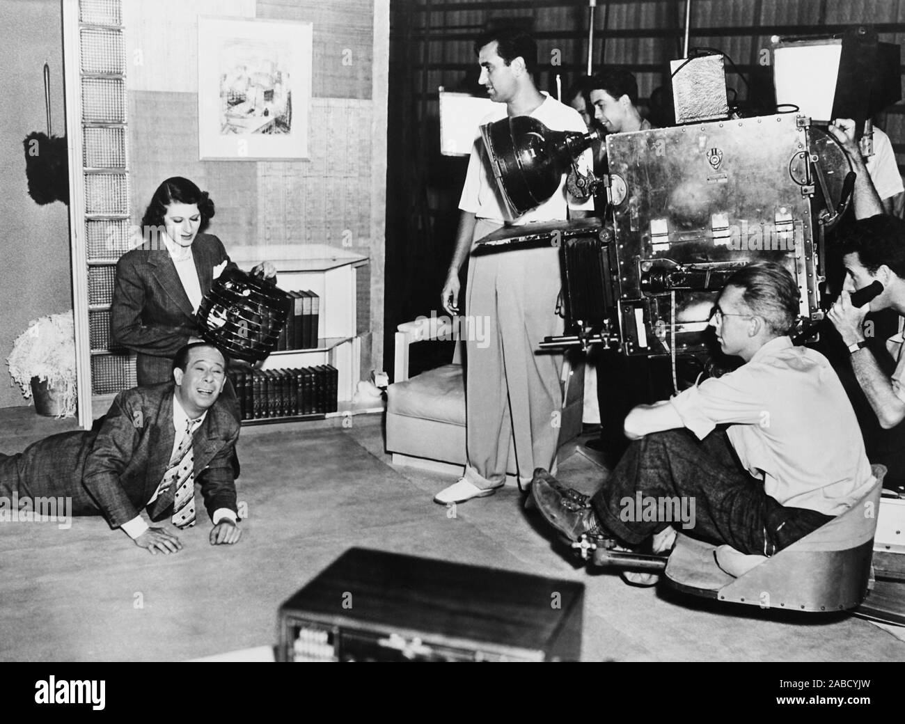LOVE AND HISSES, from left: Bert Lahr, Joan Davis, director Sidney ...