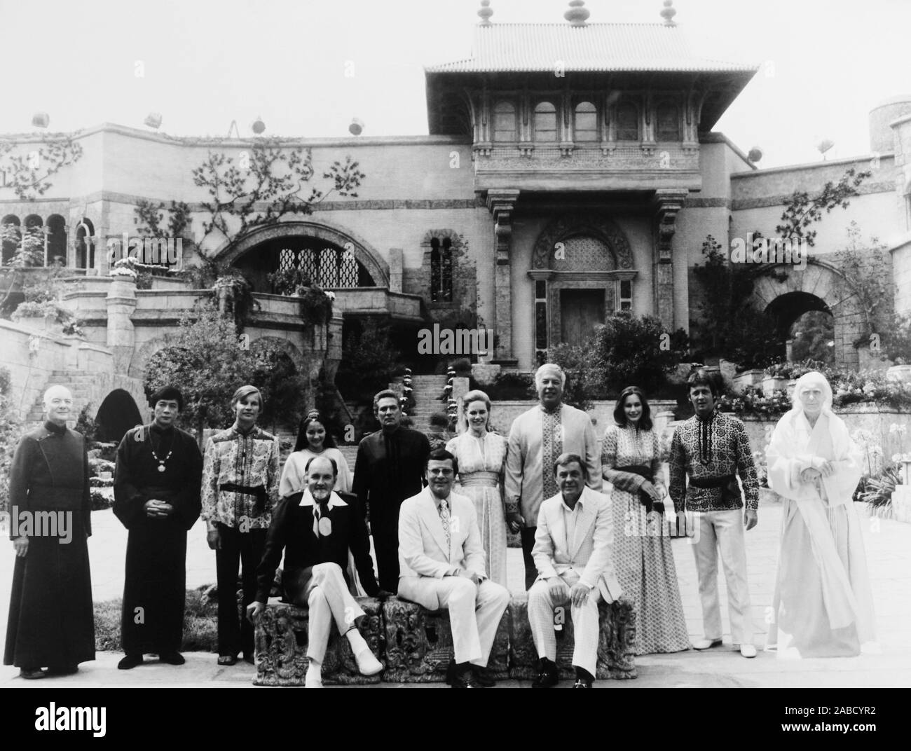 LOST HORIZON, front from left: director Charles Jarrott, producer Ross ...