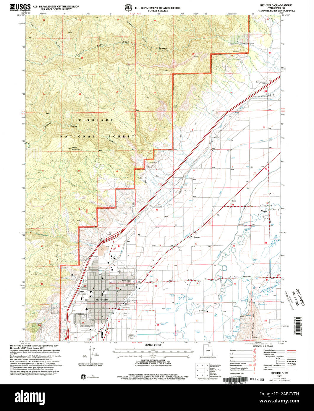 Map of richfield Cut Out Stock Images & Pictures - Alamy