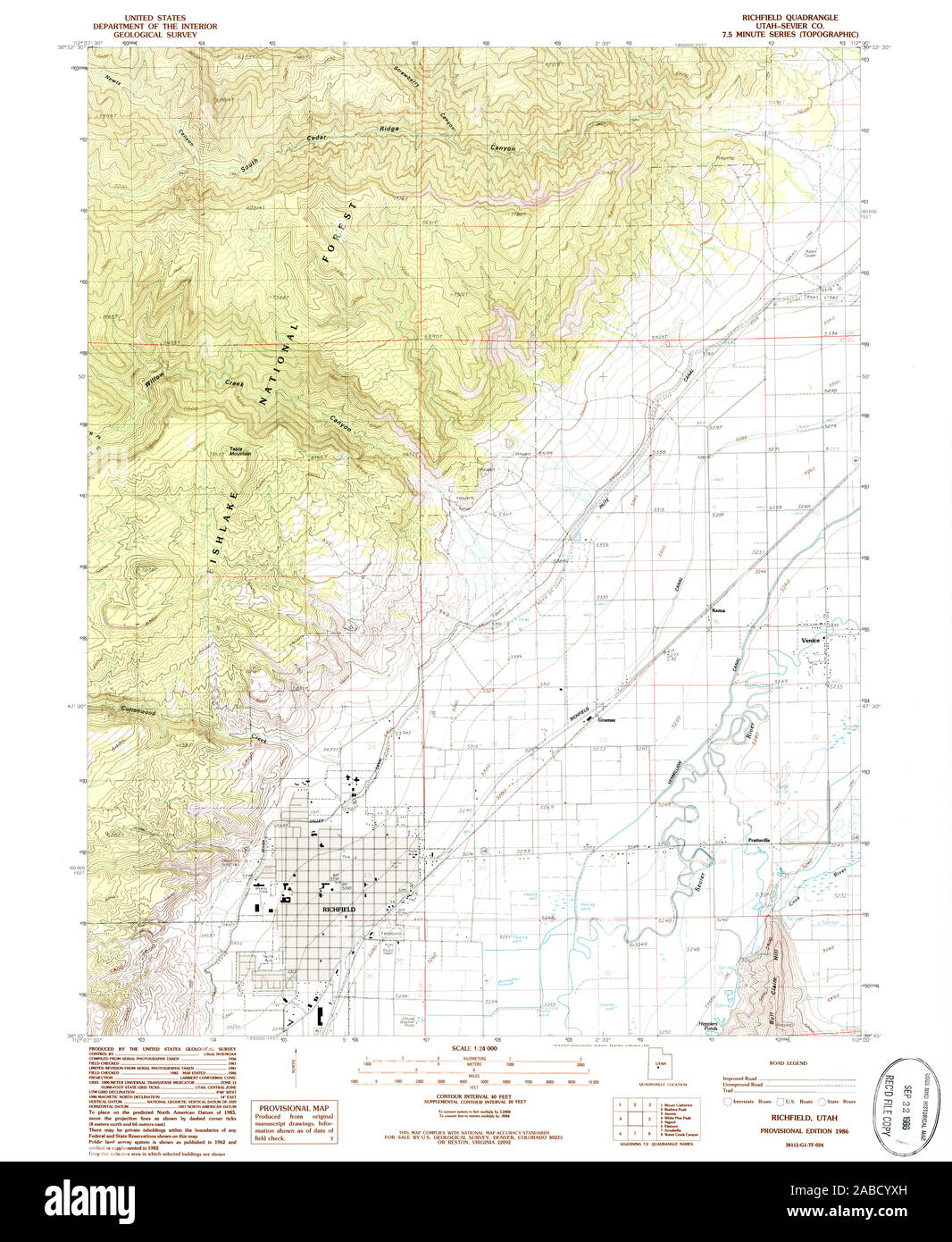 Map of richfield Cut Out Stock Images & Pictures - Alamy