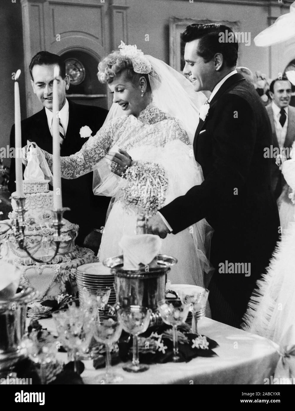 THE LONG, LONG TRAILER, Lucille Ball (center), Desi Arnaz (right), 1954 ...